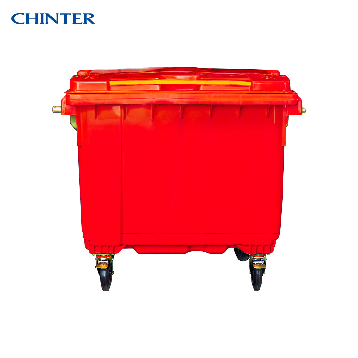 ถังขยะพลาสติก สีแดง มีล้อ หูเหล็กกัลวาไนซ์ทนสนิม 660 ลิตร - CHINTER ...