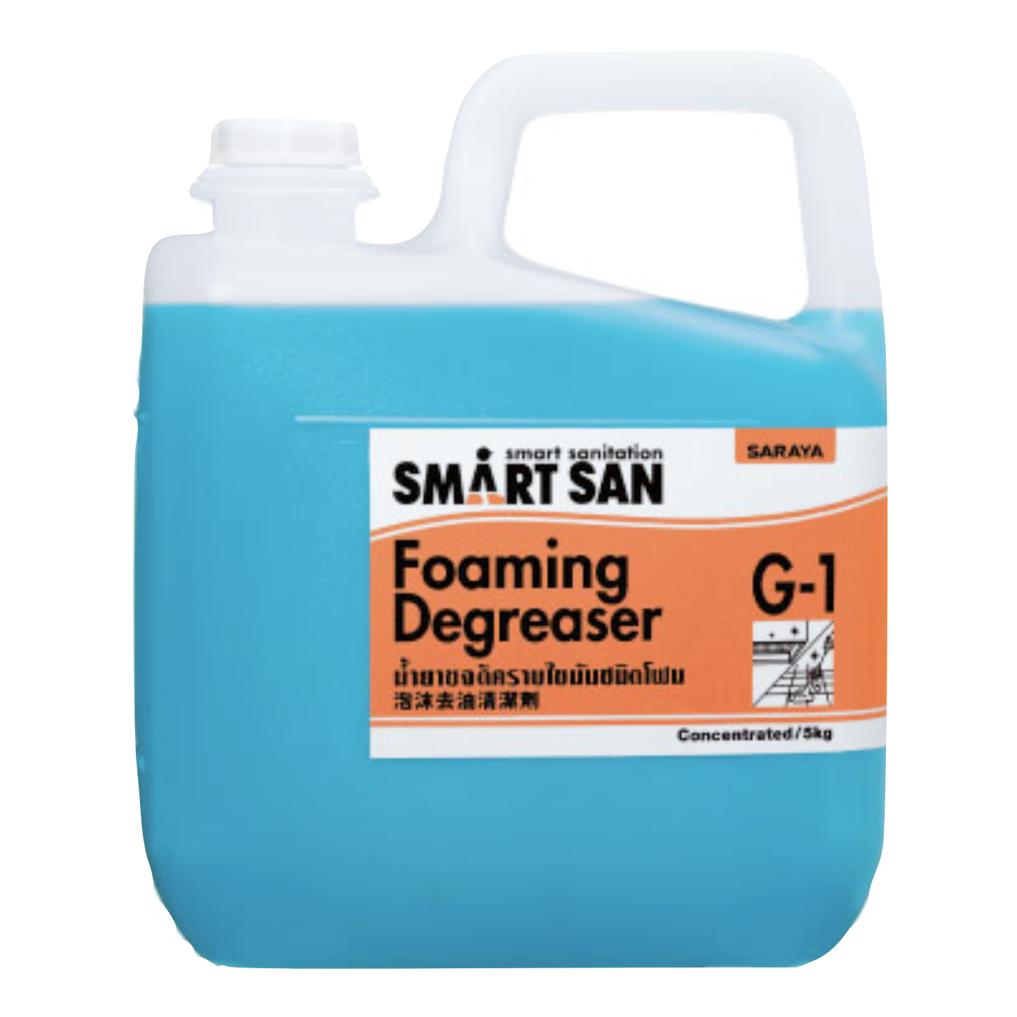 SARAYA น้ำยาขจัดคราบไขมัน G-1 Foaming Degreaser ขนาด 5Kg. | Makro PRO