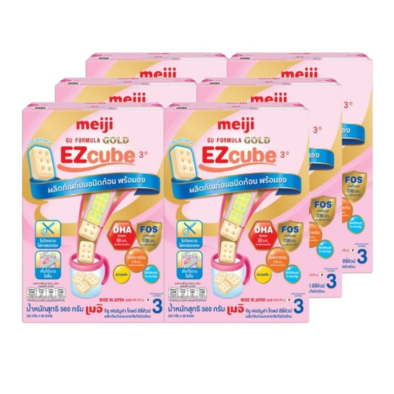 (แพ็ค6กล่อง)MEIJI เมจิ จียู ฟอร์มูล่า โกลด์ อีซี่คิวบ์ 3 560g (28g×20 ซอง) | Makro PRO
