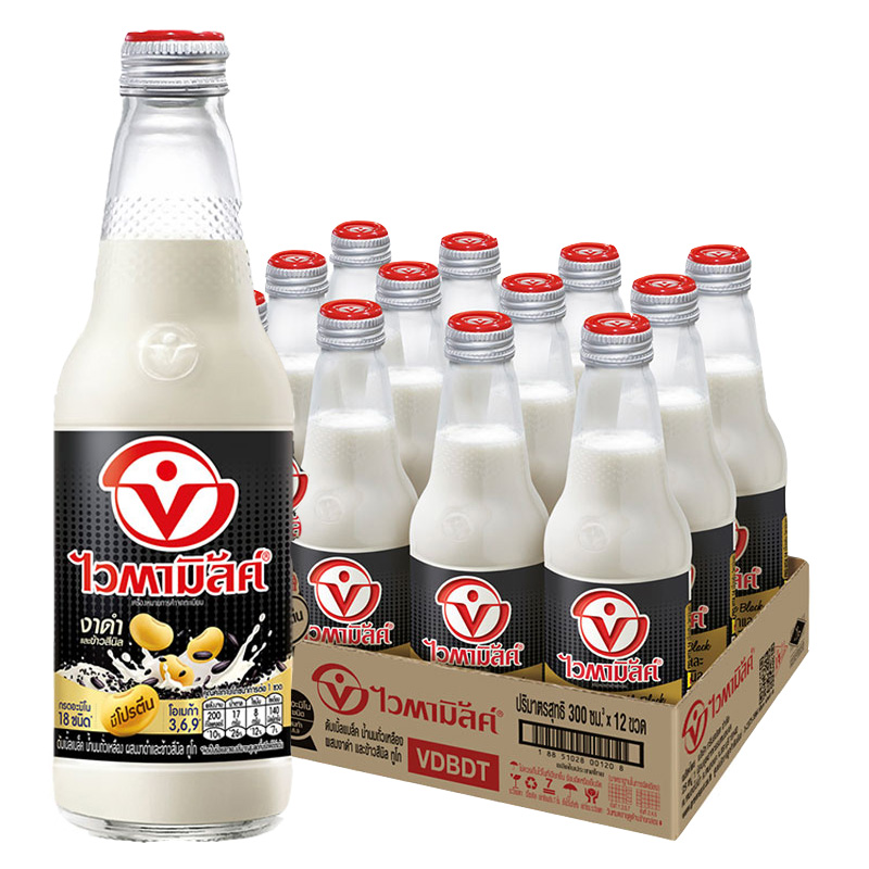 VITAMILK Double Black To Go Soy Milk 300 ml x 12 | Makro PRO