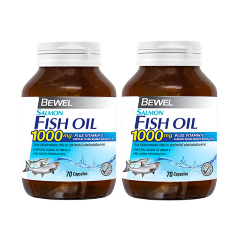 BEWEL Dietary Supplement Salmon Fish Oil Plus vitamin E Omega 3 1,000 ...
