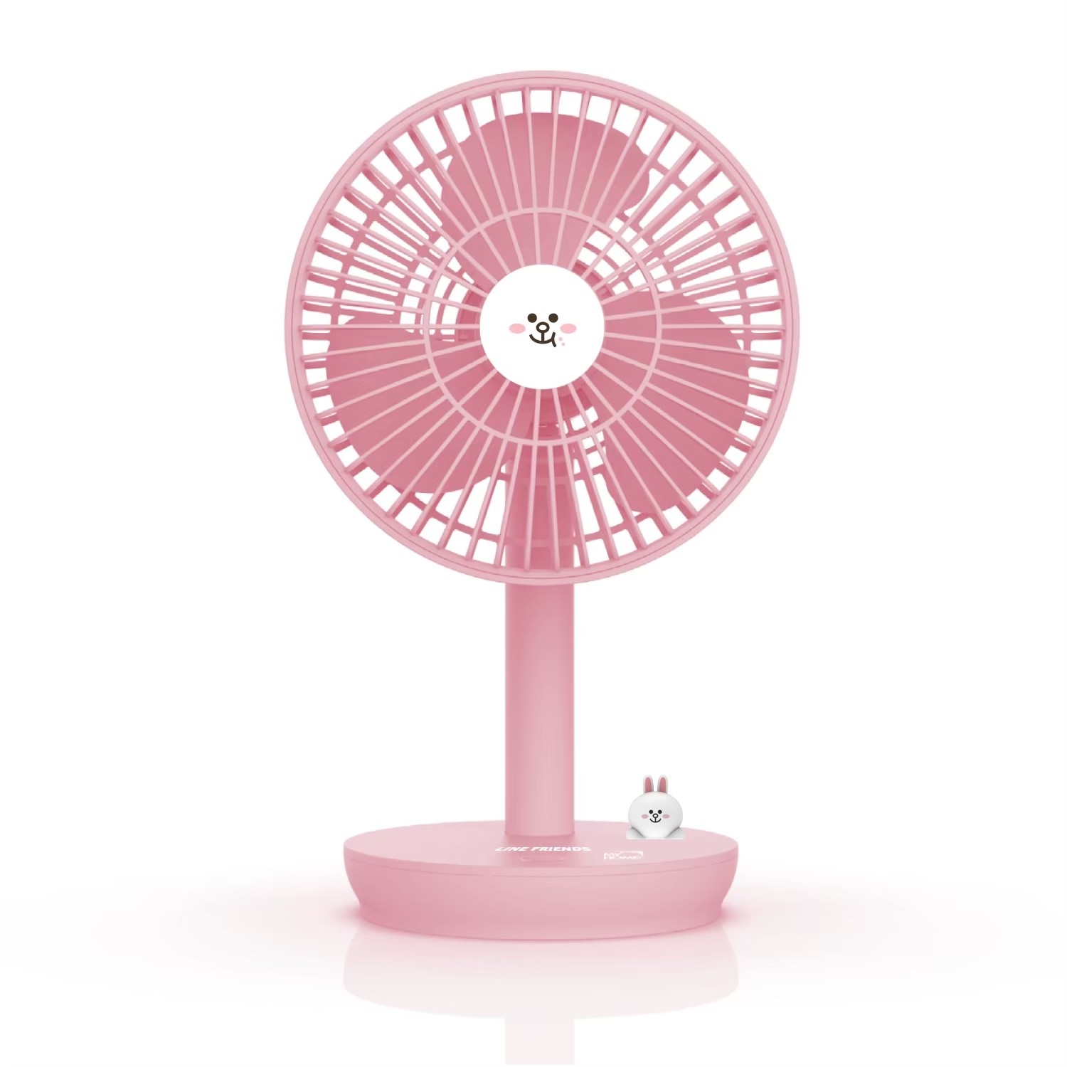 My Home พัดลมตั้งโต๊ะ 6 USB ลาย Line Friends สีชมพู | Makro PRO