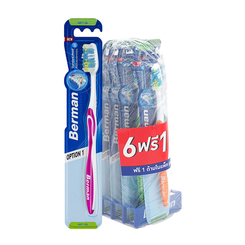 BERMAN Toothbrush N-Round x 6+1 | Makro PRO