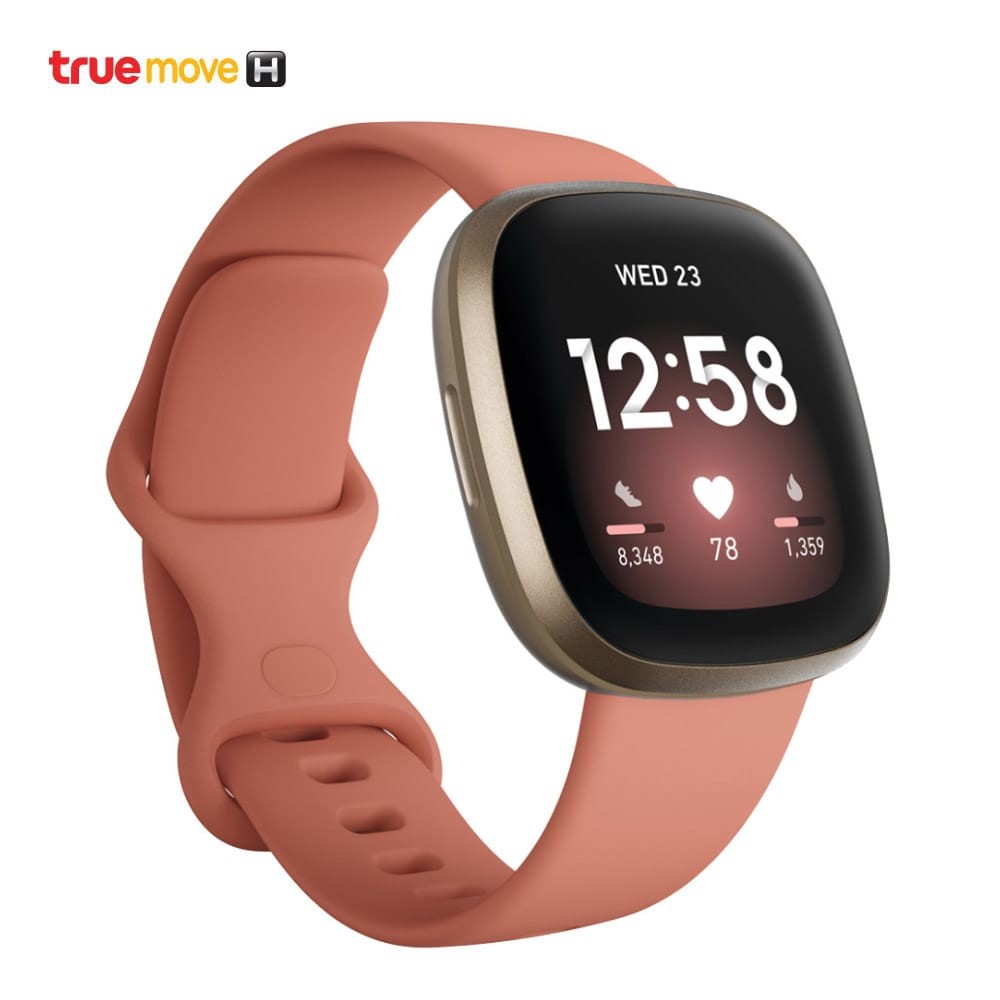 Fitbit สมาร์ทวอทช์ Aluminum รุ่น Versa 3 Pink Clay/Soft Gold Aluminum ...