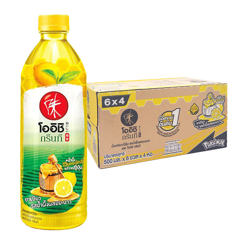 OISHI Green Tea Honey Lemon 500 ml x 24 | Makro PRO