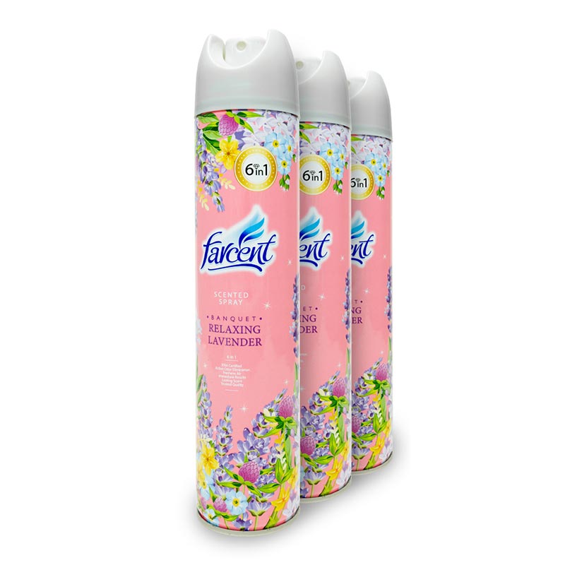 FARCENT Spray Odor Lavender 320 ml x 2 + 1 | Makro PRO