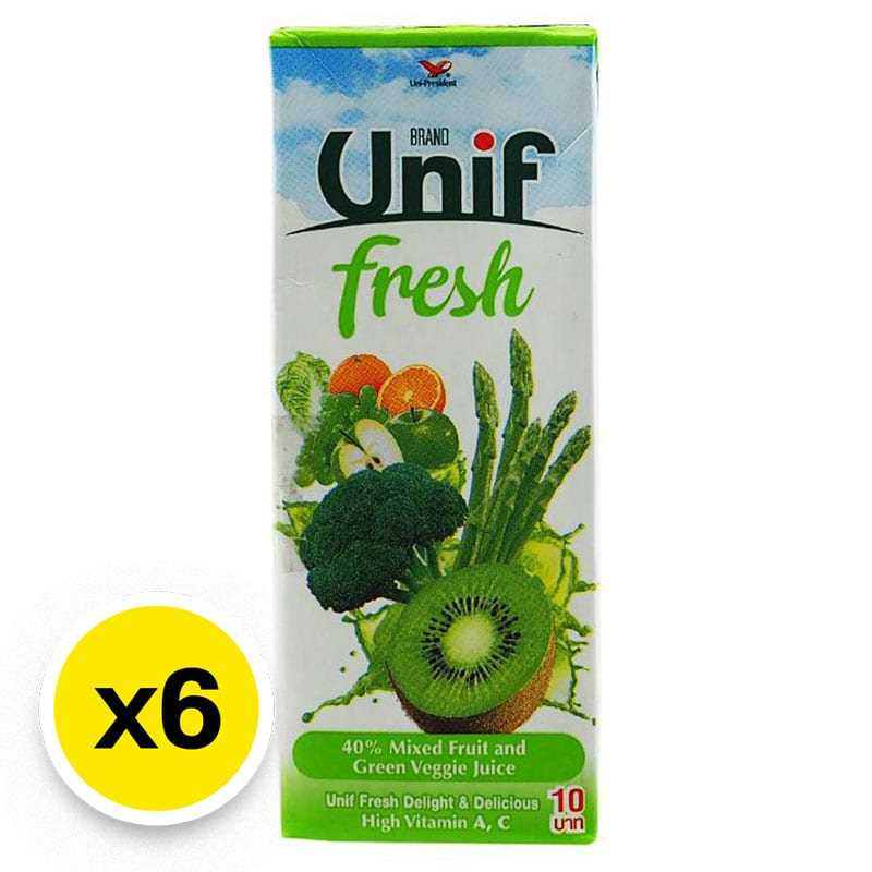 UNIF 40% Mixed Vegetable and Fruit Juice with Green Vegetable 180 ml x ...