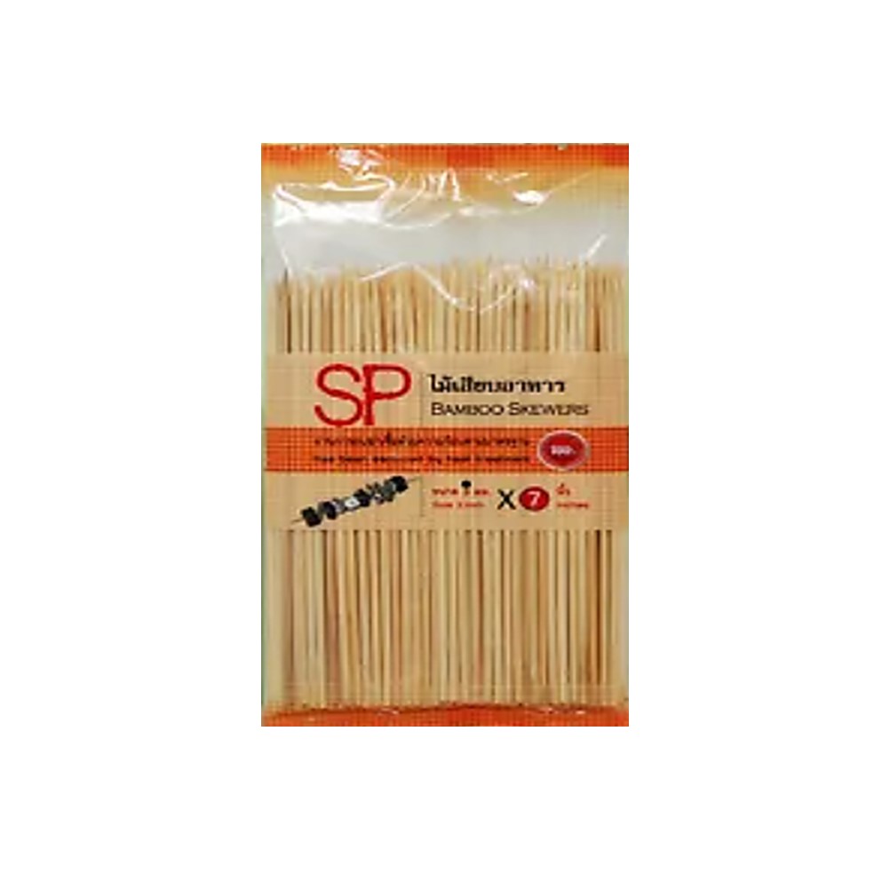 ไม้เสียบอาหาร ขนาด 3 mm. ยาว 7 นิ้ว 200g. X 10 แพ็ค | Makro PRO