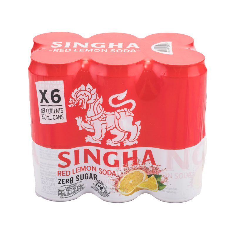 SINGHA Red Lemon Soda 330 ml x 6 | Makro PRO