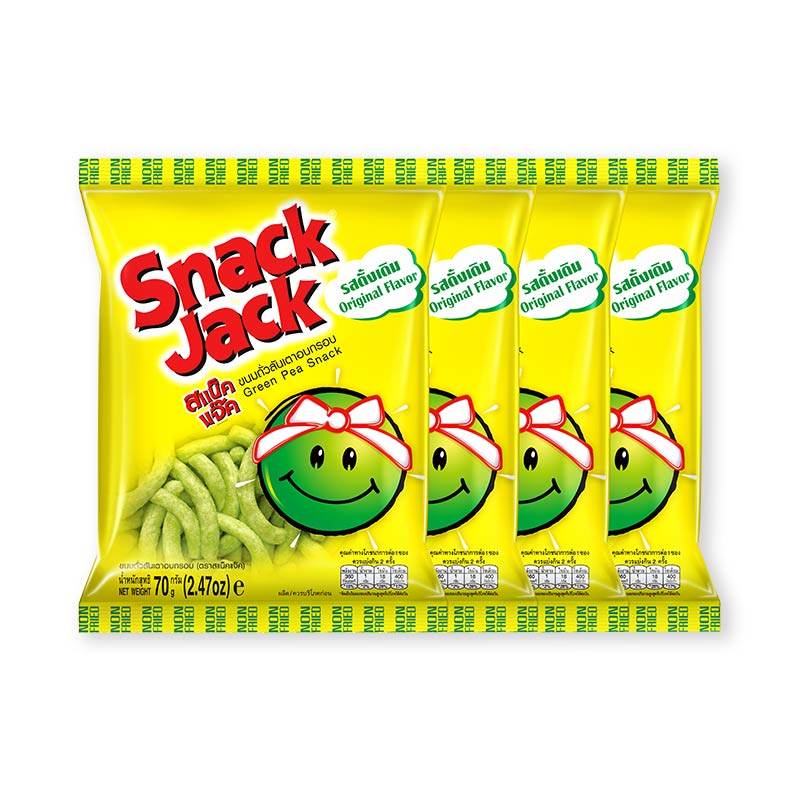 SNACK JACK Green Pea Snack Originals 62/65 g x 4 | Makro PRO