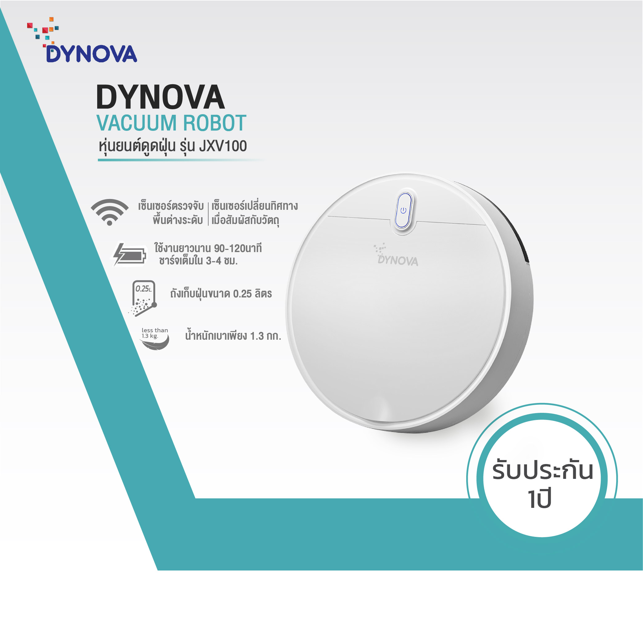 DYNOVA Robot Vacuum Model JXV100 White | Makro PRO
