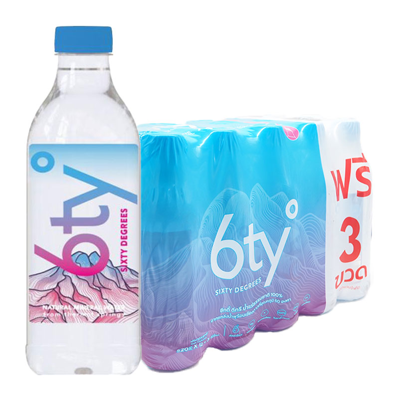 6TY DEGREES Mineral Water 520 ml x 12 | Makro PRO