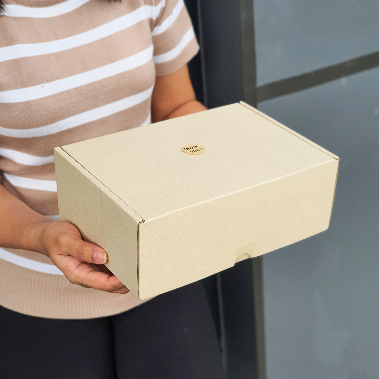 GoodBoxPack กล่องลูกฟูกคราฟท์ ไซส์ L แพ็ค10ใบ | Makro PRO