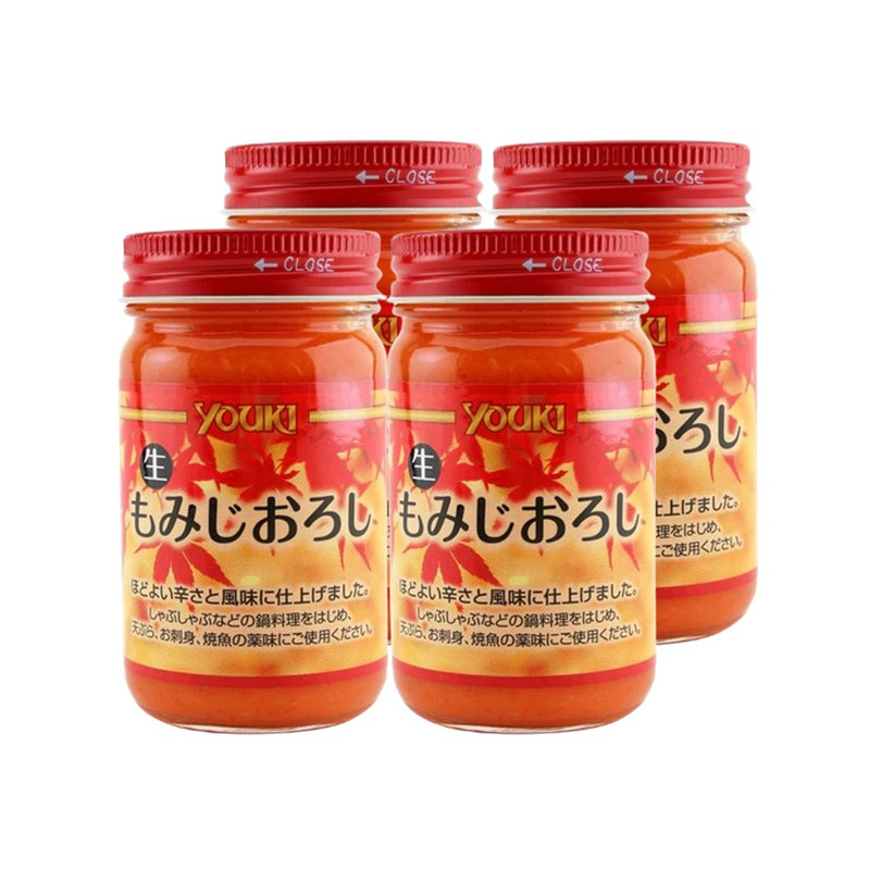 YOUKI Spicy Grated Radish Paste - Nama Momiji Oroshi with Radish, Carrot and Red Pepper (Made in ...