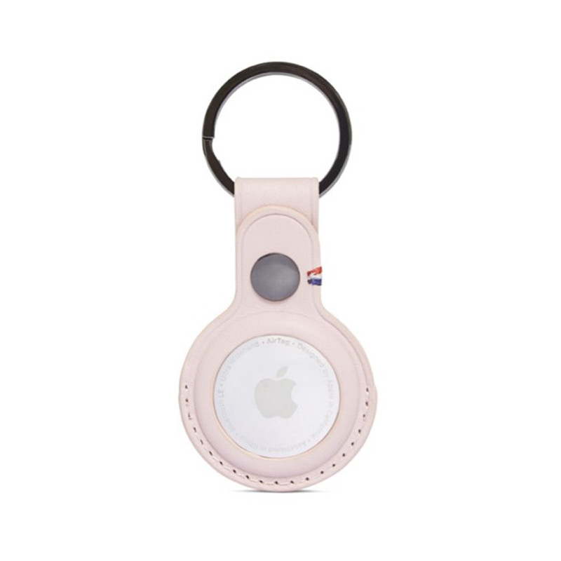 DECODED เคสหนังใส่ AirTag พร้อมพวงกุญแจ Leather Keychain for AirTag Pink | Makro PRO