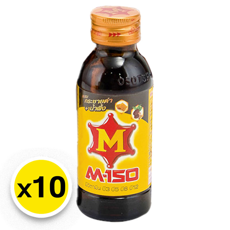 M-150 Energy Drink with Thai Black Ginger & Honey 100 ml x 10 | Makro PRO