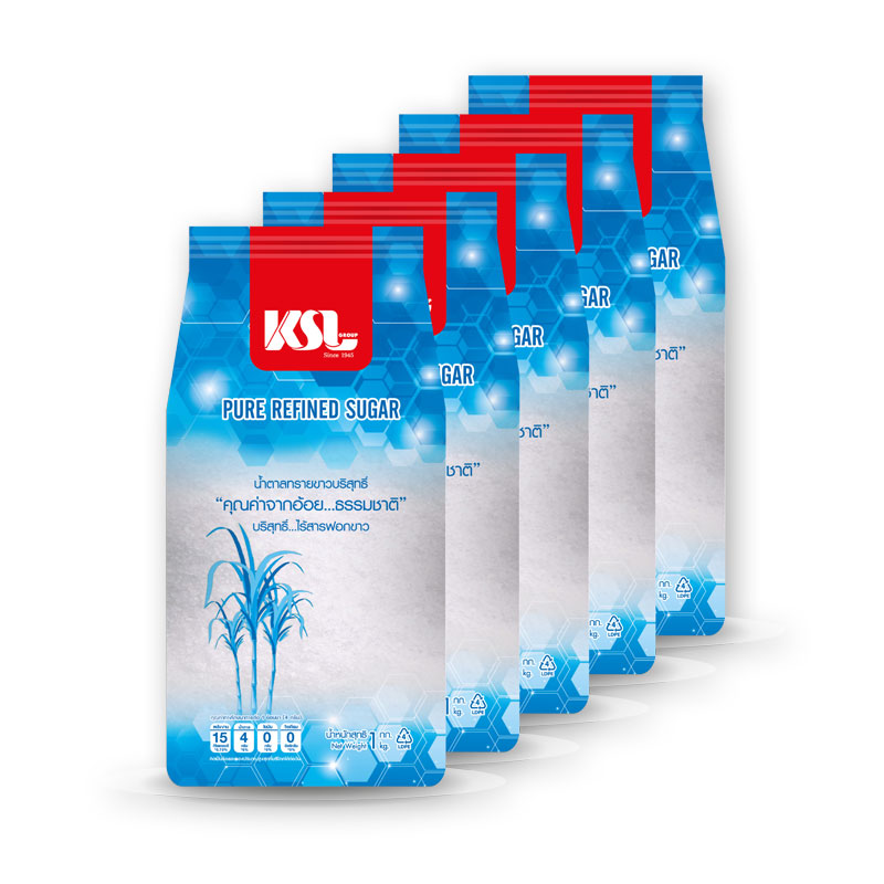 KSL Pure Refined Sugar 1 Kg x 5 Bags | Makro PRO