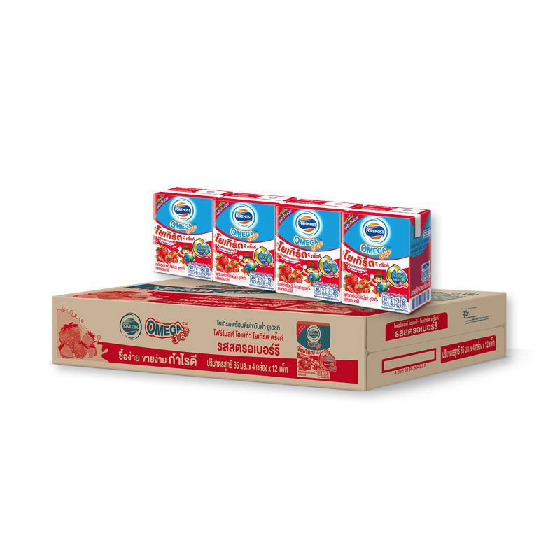 FOREMOST Omega Strawberry 85 ml x 48 boxes | Makro PRO