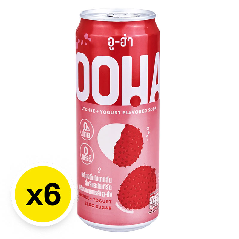 OOHA Lychee and Yogurt Soda 330 ml x 6 | Makro PRO