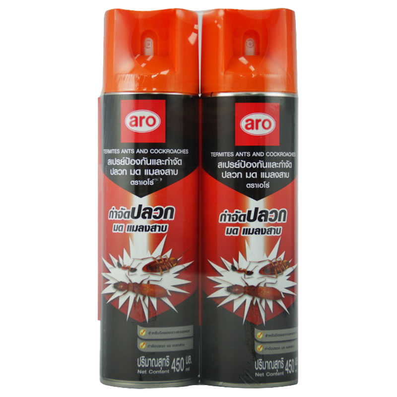 ARO Termite Ants And Cockroach Killer Spray 450 ml x 2 | Makro PRO