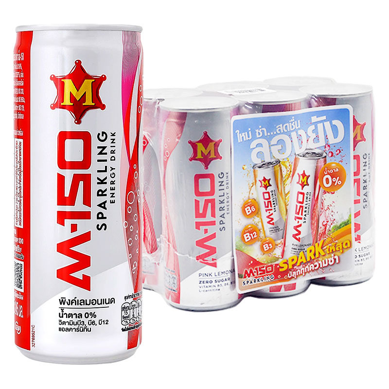M-150 Sparkling Pink Lemonade Energy Drink 245 ml x 6 | Makro PRO