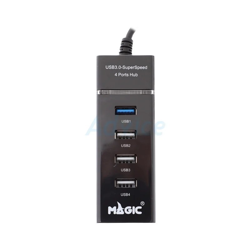4 Port USB HUB v2.0 MAGIC TECH MT291 (Black) - A0154203 | Makro PRO