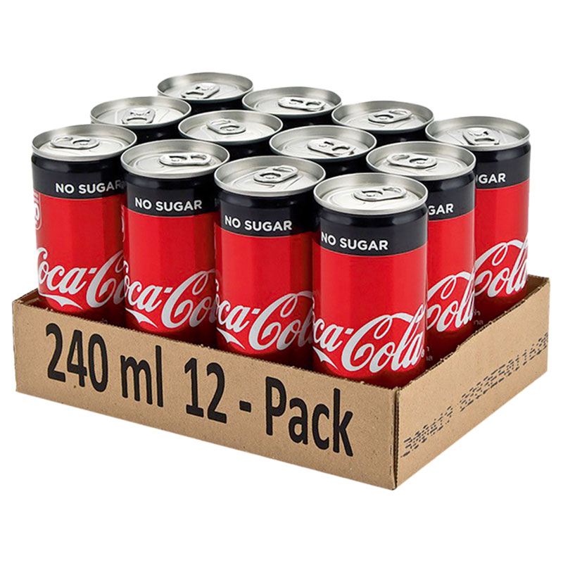 COKE Soft Drink No Sugar 240 ml 12 cans | Makro PRO