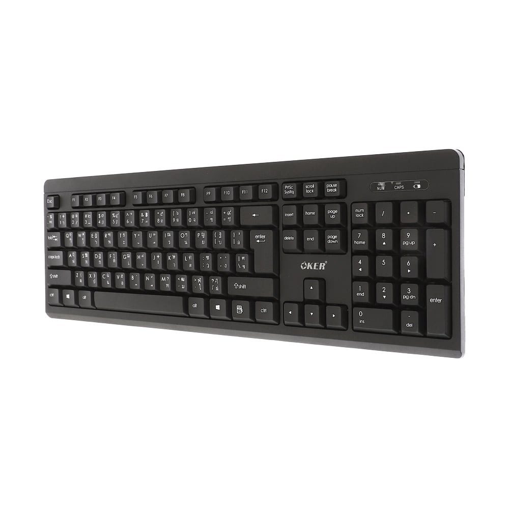 WIRELESS KEYBOARD OKER K-913 BLACK - A0166917 | Makro PRO
