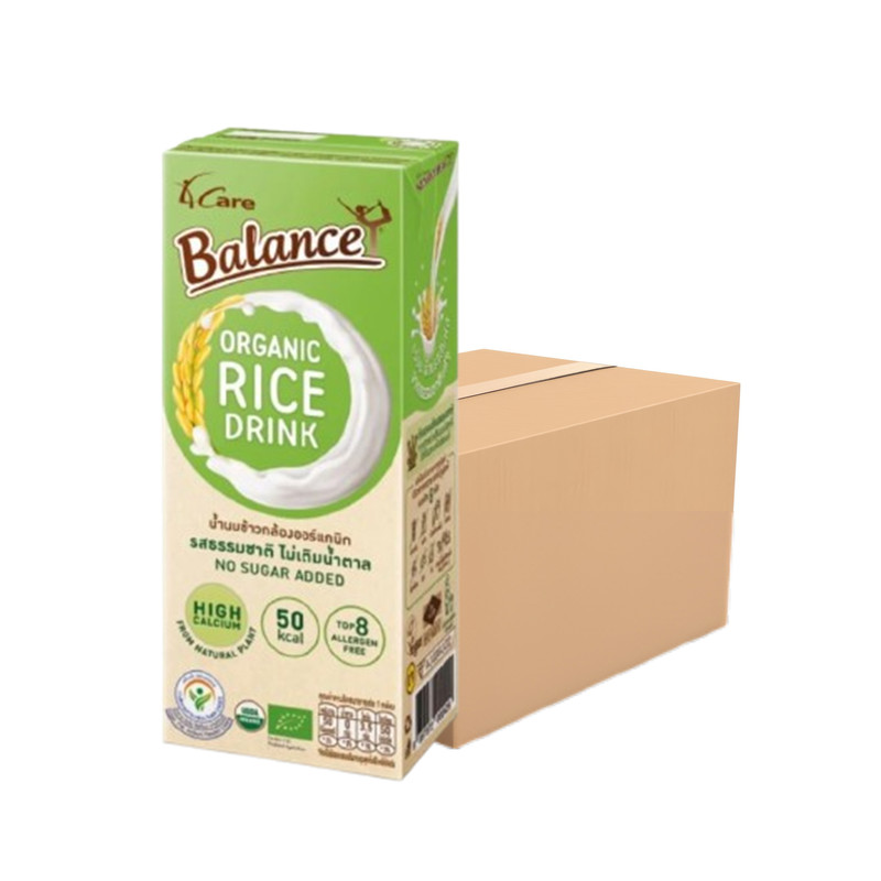 4CARE Balance น้ำนมข้าวกล้องออร์แกนิก รสธรรมชาติไม่เติมน้ำตาล (180 ml x ...