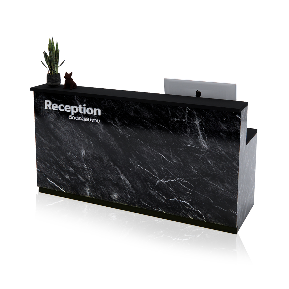 มิสเตอร์เคาน์เตอร์ เคาน์เตอร์ต้อนรับ BlackMarble Reception Counter ลาย ...