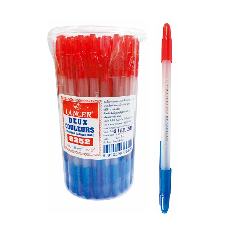 LANCER Ball Pen Deux Couleurs 0.5 mm 50 pcs | Makro PRO