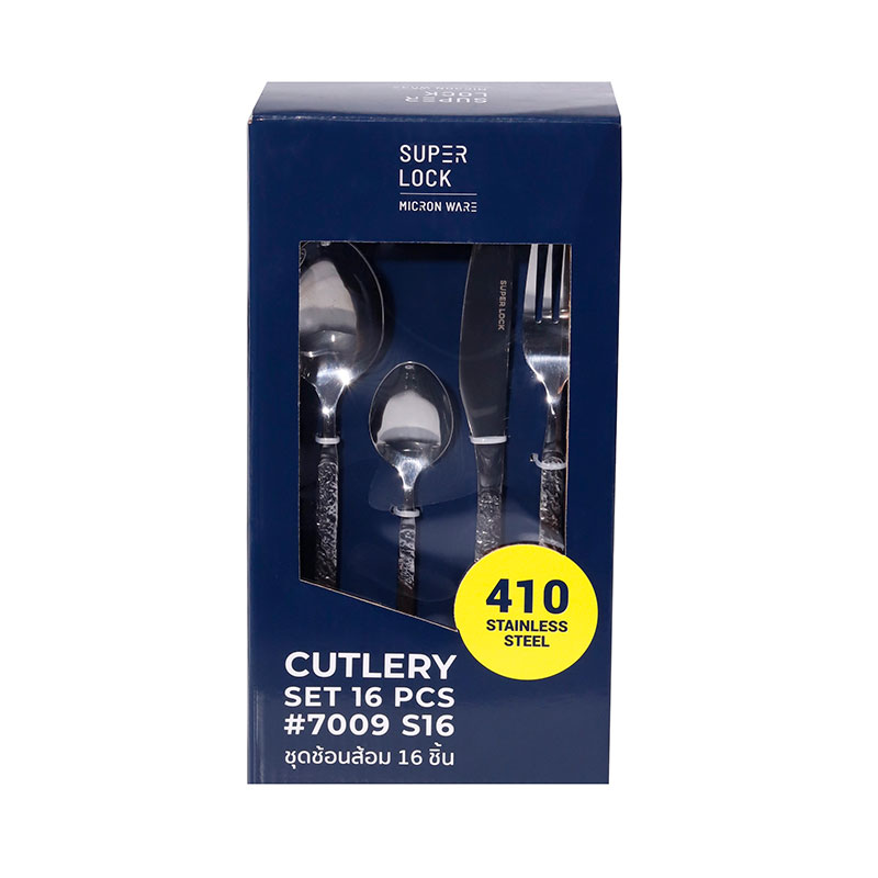 SUPER LOCK Set Cutlery Spoons + Forks + Knives Premium High Quality ...