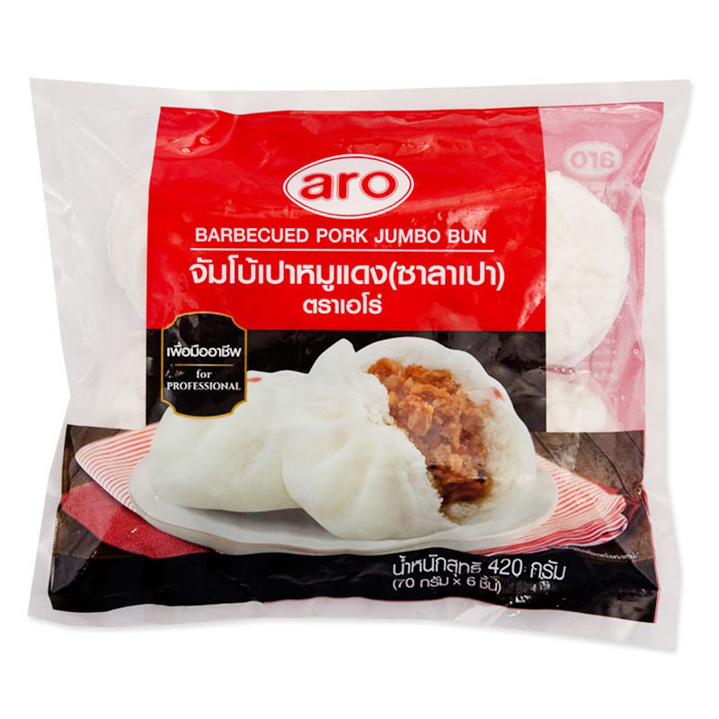 PRE_จัมโบ้เปาหมูแดงเอโร่70X6ชิ้น | Makro PRO