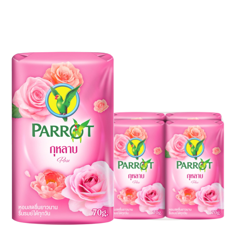 PARROT Botanicals Bar Soap Rose 70 g x 4 | Makro PRO