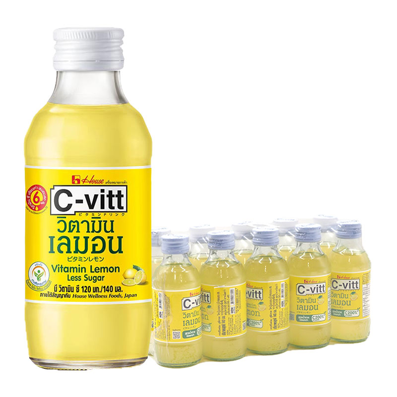 C-VITT Vitamin C Drink Lemon Flavor 140 ml x 10 | Makro PRO