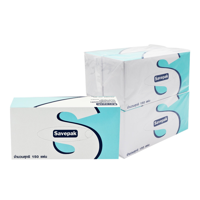 SAVEPAK Facial Box Tissue 150 sheets x 4 | Makro PRO