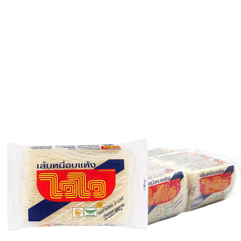 ไวไว เส้นหมี่อบแห้ง 180 ก X 12 Makro Pro