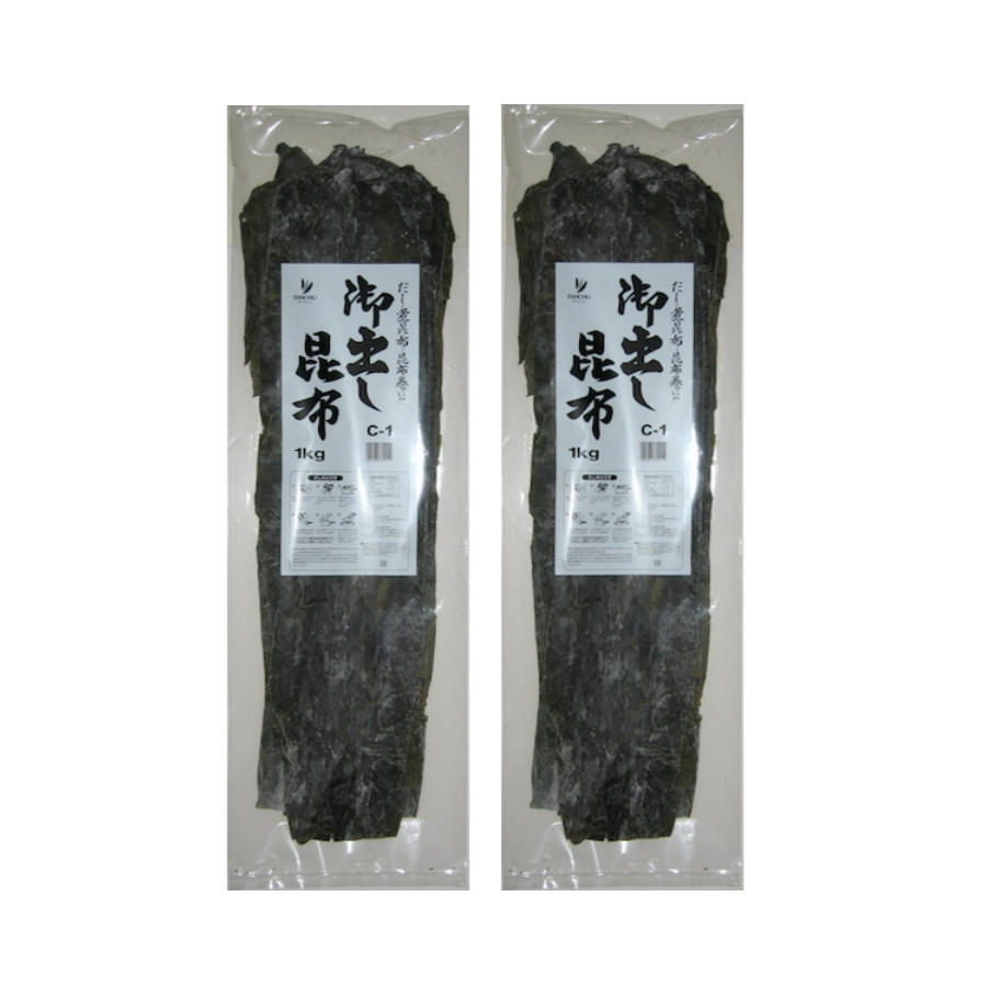 DAISHU Dried Odashi Kombu C-1 Kombu Kelp for Side Dish and Soup Stock (Made in Japan) 1kg x 2 ...