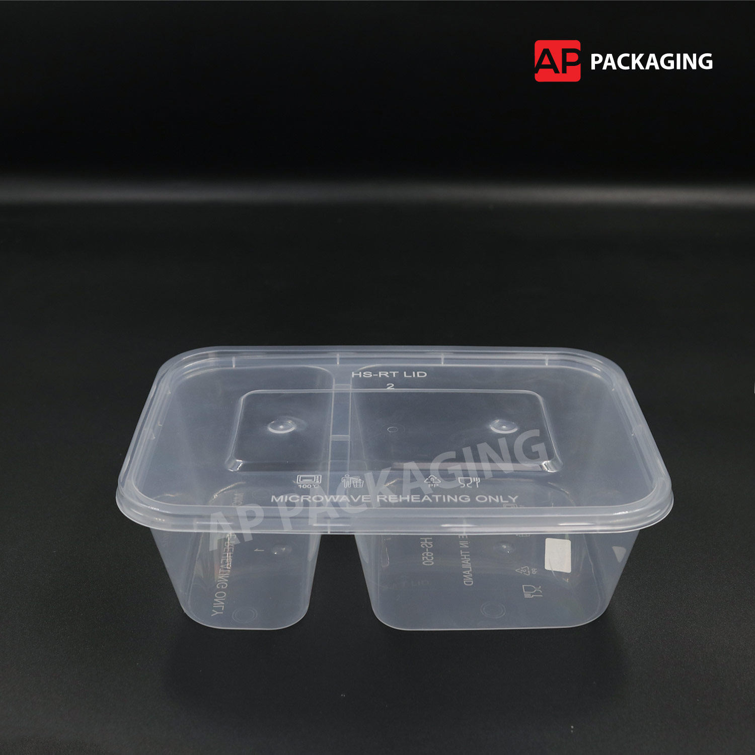 AP Packaging กล่องไมโครเวฟ 2 ช่อง แบบเหลี่ยม ขนาด 650 มล. x 300 ชิ้น ...