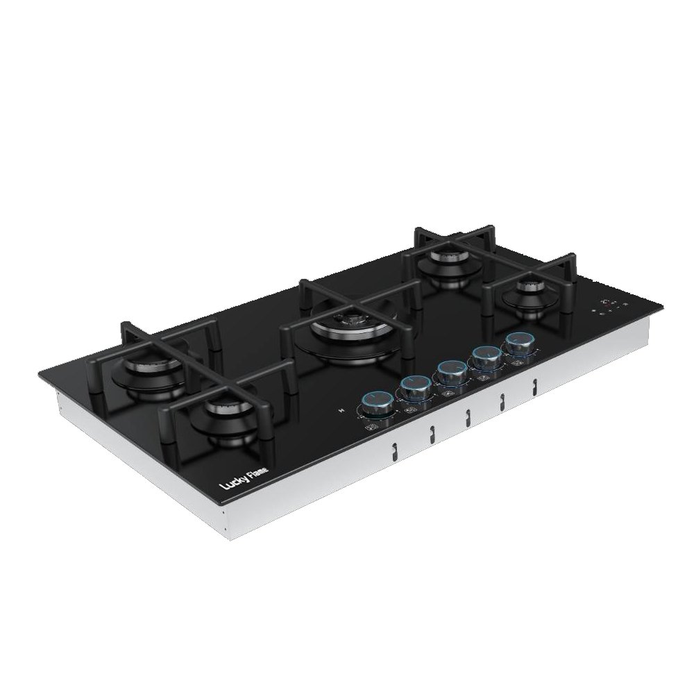 ลัคกี้เฟลม เตาแก๊สแบบฝังอัจฉริยะ 5 หัว รุ่น LGS-945-SM หัวเตาทองเหลือง ...