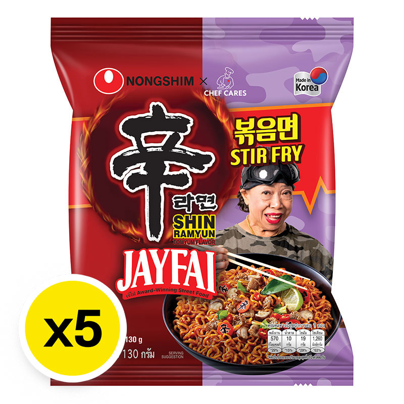 NONGSHIM Shin Ram Yun Jayfai Stir Fry 130 g x 5 | Makro PRO