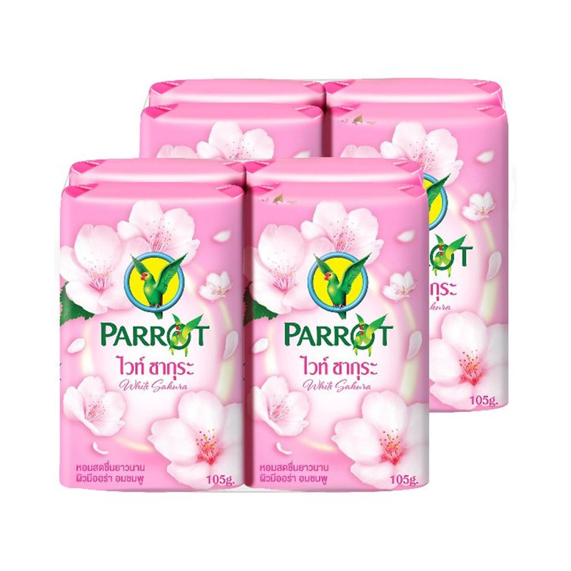 แพรอท สบู่พฤกษานกแก้ว ไวท์ซากุระ 105 ก. x 2 | Makro PRO