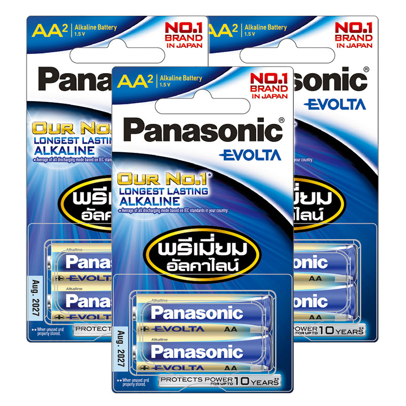 PANASONIC Evolta Alkaline Battery AA Model LR6EG 2 pcs x 3 | Makro PRO