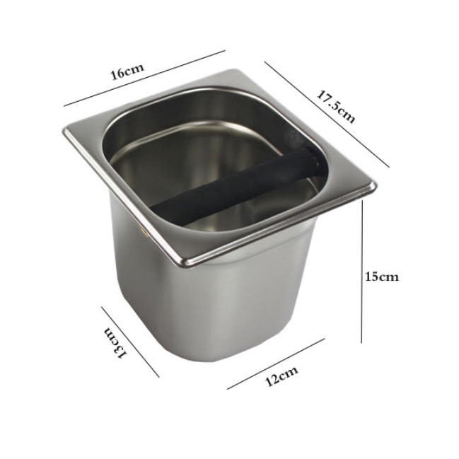 Chummy Kitchen ที่เคาะกากกาแฟ ถังเคาะกากกาแฟ สแตนเลส ขนาด10 cm และ15 cm ...